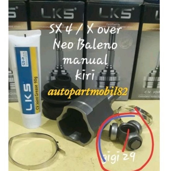 Jual CV Joint Dalam Inner As Roda Depan Dalam Kiri Suzuki SX4 X Over Neo Baleno Manual | Shopee ...