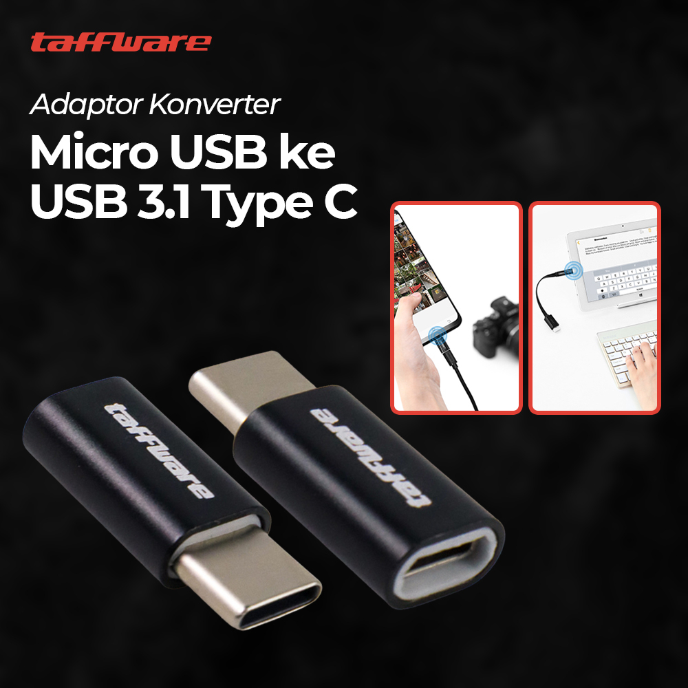 Jual TAFFWARE ADAPTER Konektor Micro USB 3.1 to Type C Converter ...