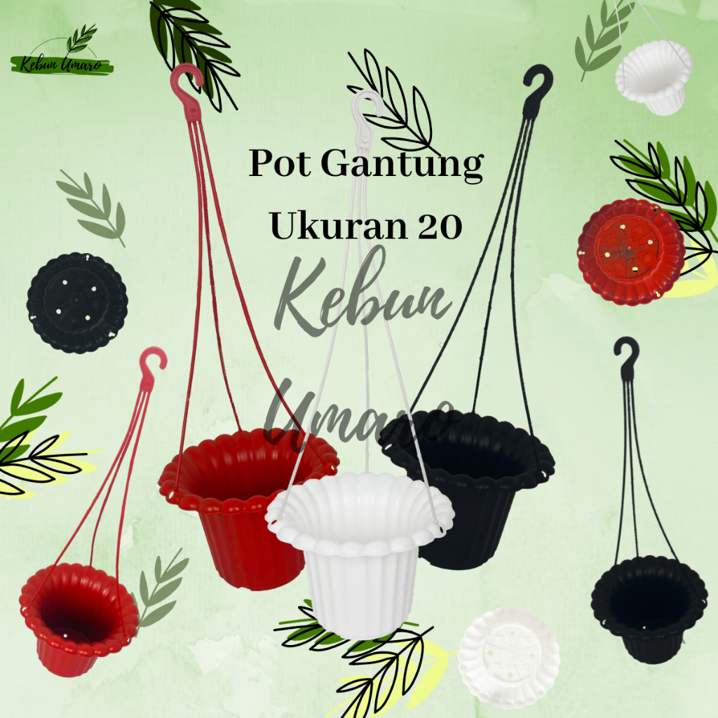Jual Pot Gantung Ukuran 20 / Pot Gantung Mawar / Pot Tanaman / Pot ...