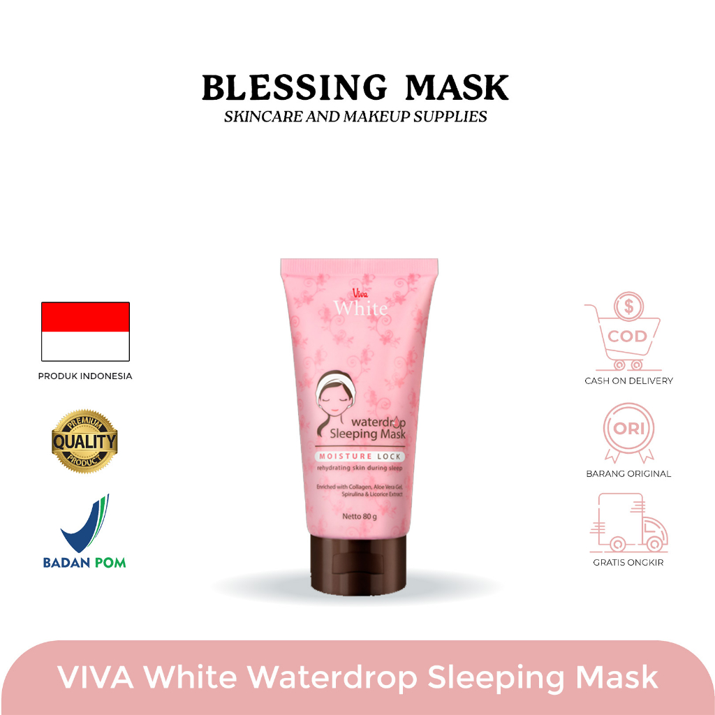 Jual Viva White Waterdrop Sleeping Mask 80g | Shopee Indonesia