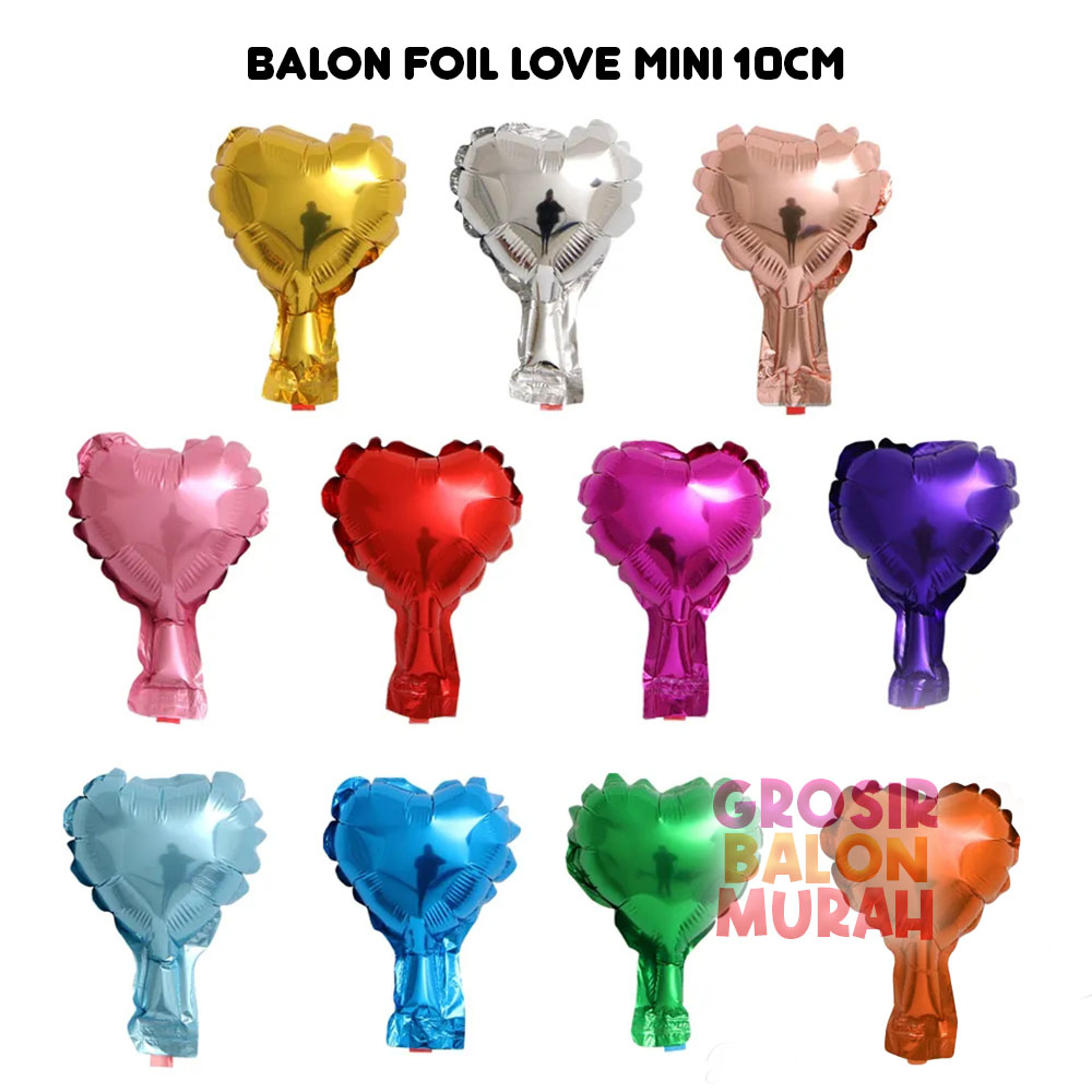 Jual Balon foil love mini 10 cm / balon love mini / balon foil bentuk ...