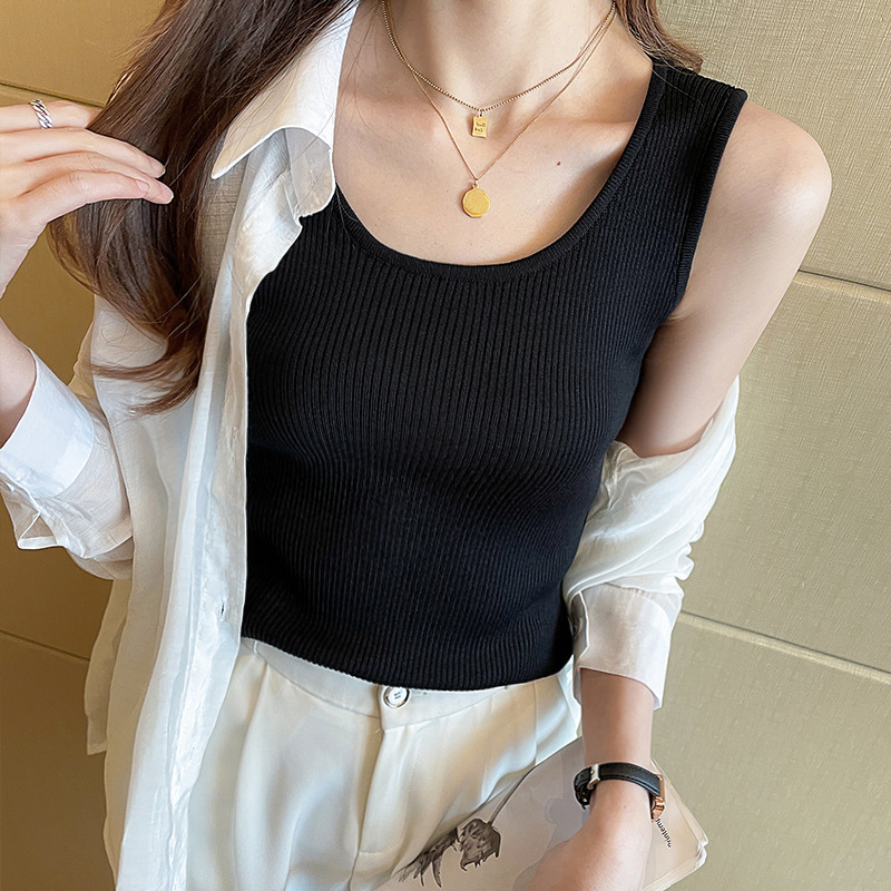 Jual Tank Top Rib Tali /Tangtop Crop Premium Wanita / Singlet Tanktop ...