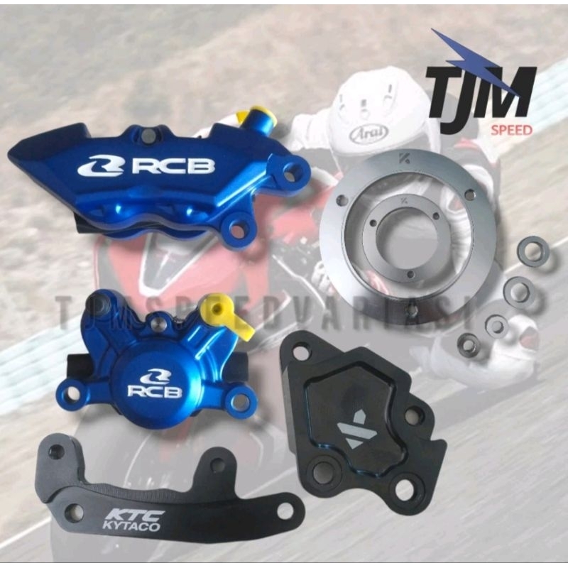 Jual Paket Breket kaliper depan belakang + adaptor disc belakang New Nmax KTC Kytaco (TANPA ...