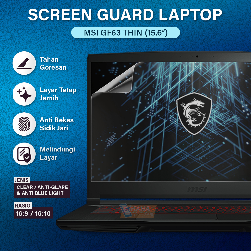 Jual MSI GF63 THIN 15.6 inch Screen Protector Anti Gores Matte Glare ...