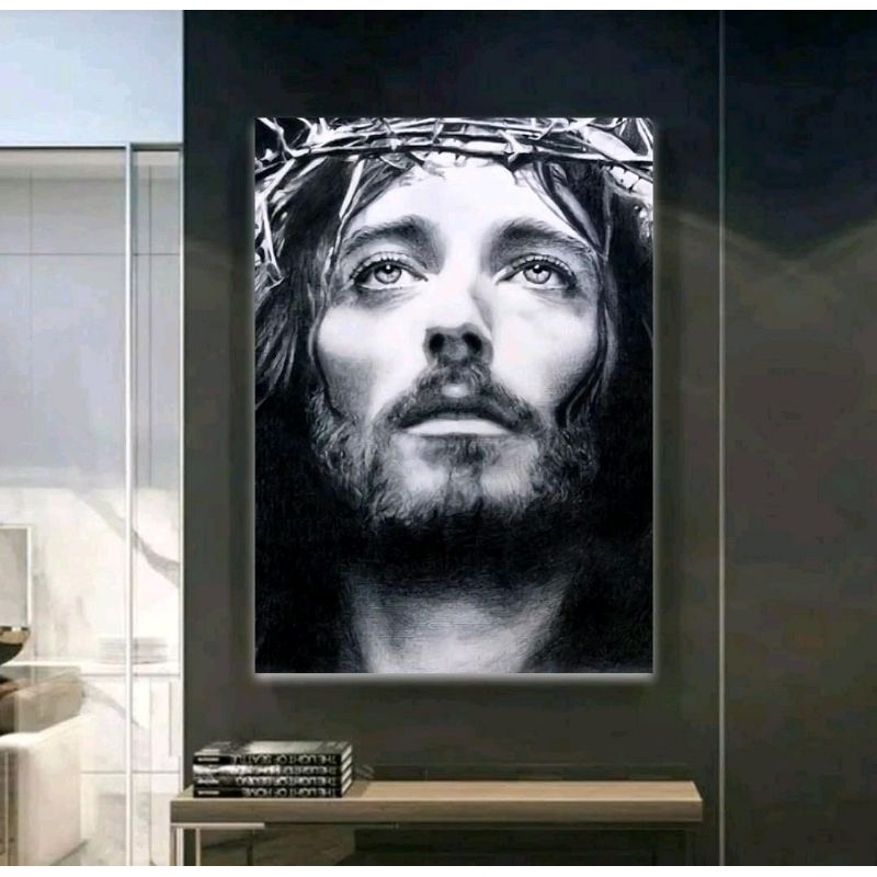 Jual Hiasan Dinding Yesus Aesthetic 30x45cm untuk segala Ruangan ...