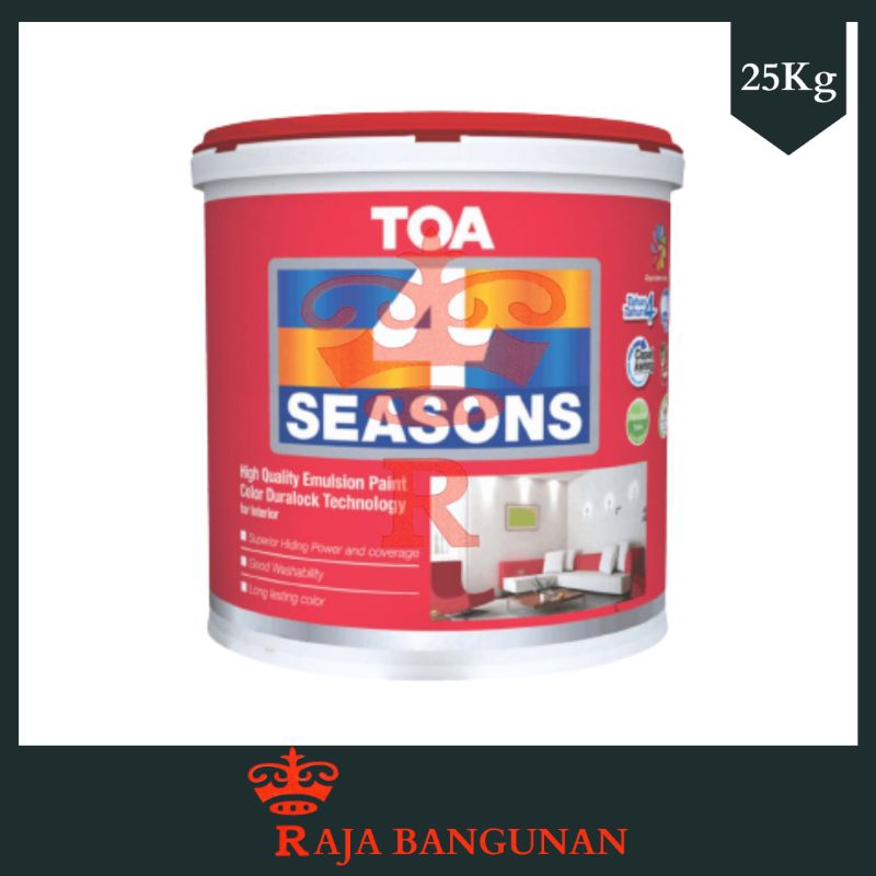 Jual Toa Cat Tembok Interior 4 Season / Cat tembok dalam ruangan merk ...