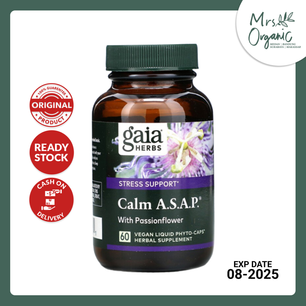 Jual Vitamin Herbal Penenang Ketenangan CALM ASAP Gaia Herbs | Shopee ...