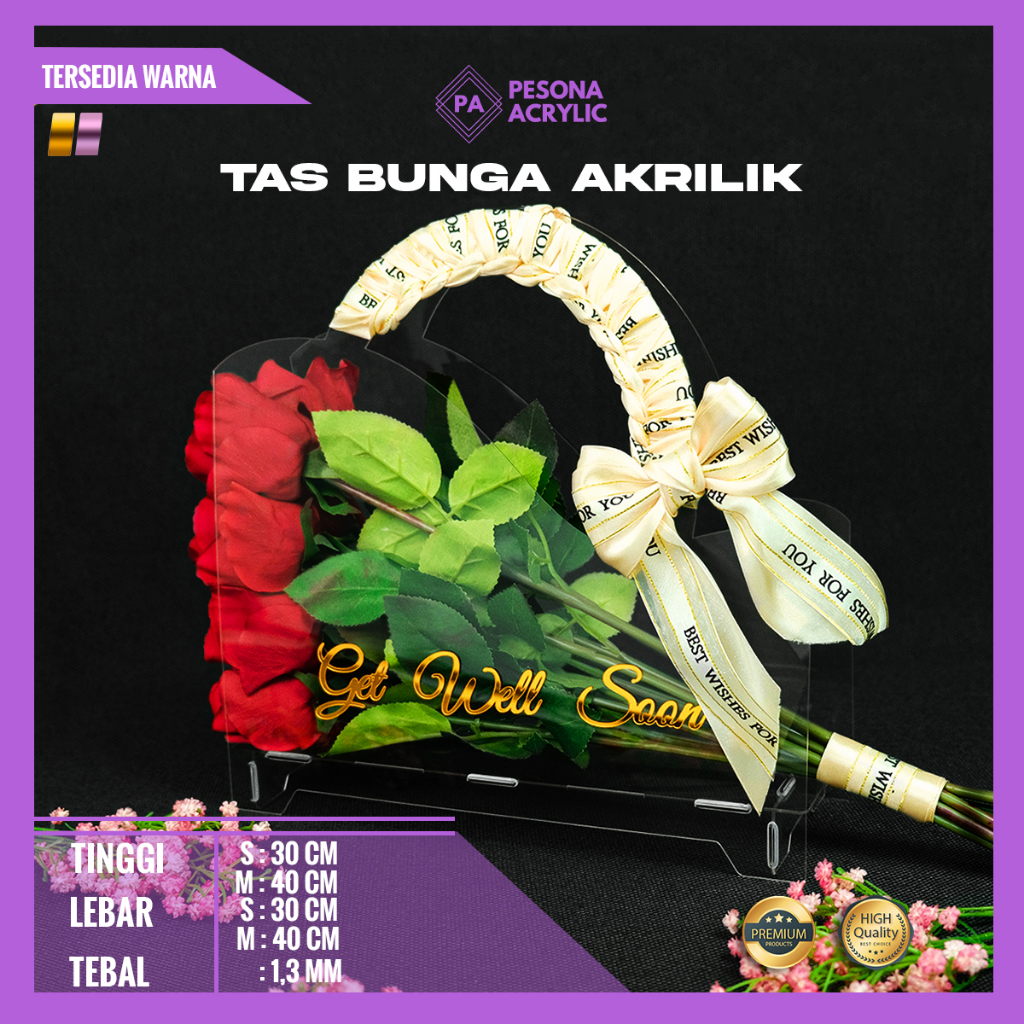 Jual Tas Akrilik / Tas Buket BUnga Akrilik | Shopee Indonesia