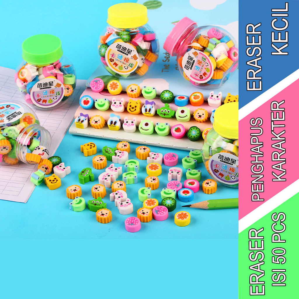 Jual Eraser Mini - Penghapus Mini - Penghapus Karakter - 50pcs | Shopee ...