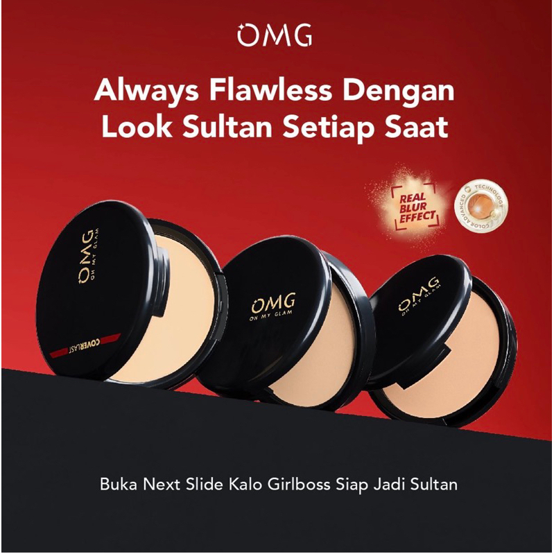 Jual OMG Oh My Glam Coverlast Two Way Cake 12 g - Bedak Padat Kontrol ...