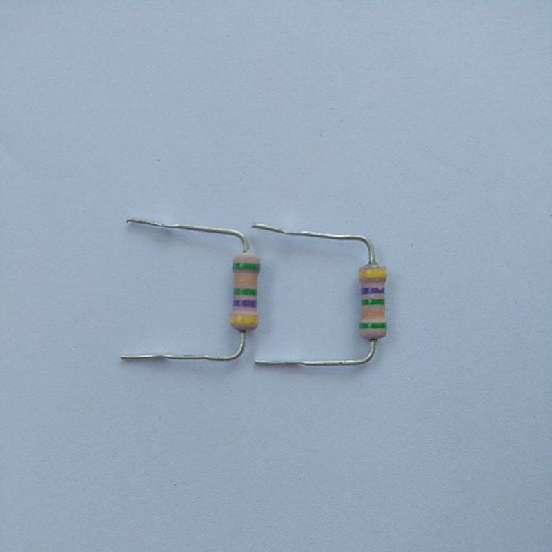 Jual resistor 1/2W 4M7 5% carbon kaki tebal harga per biji | Shopee ...