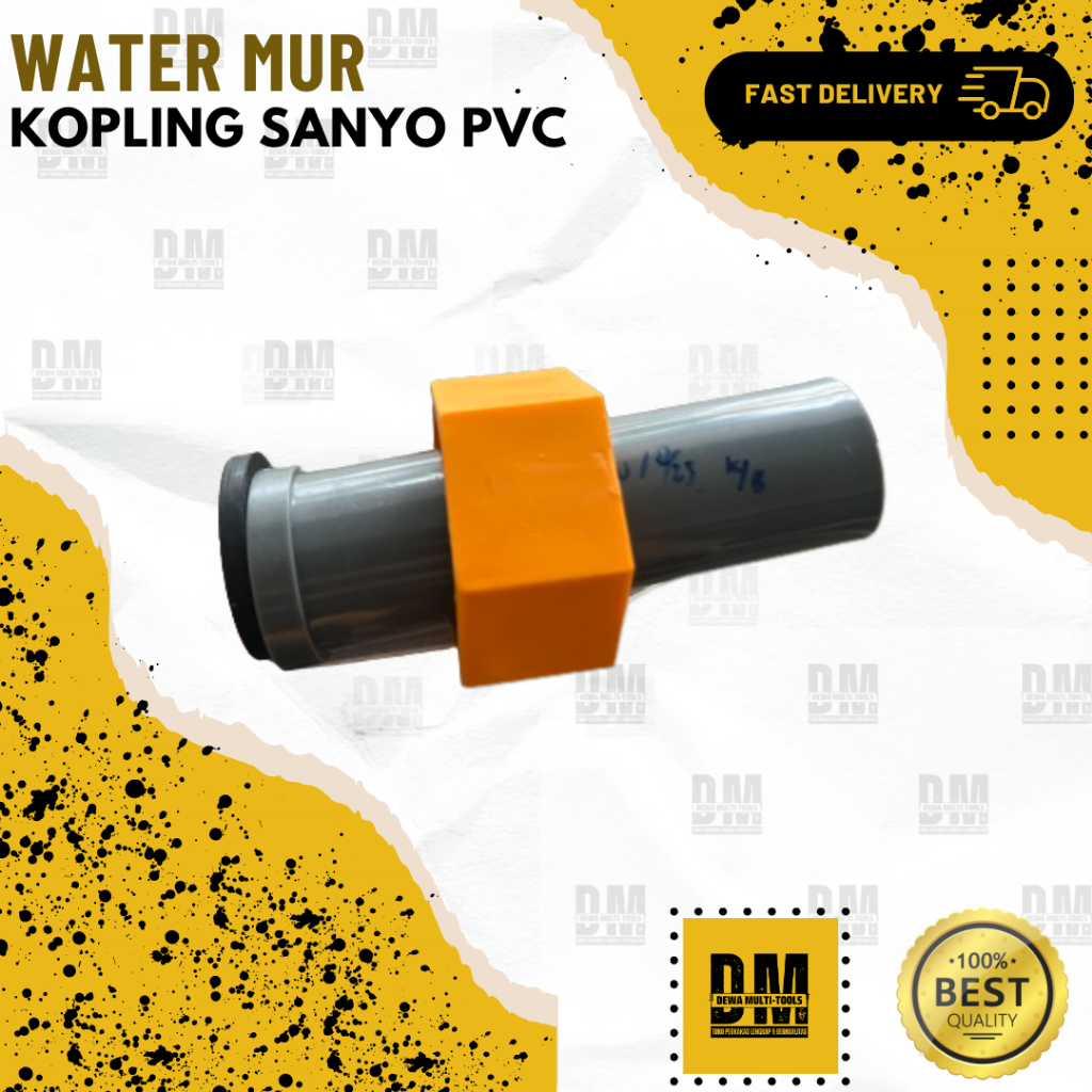 Jual Water Mur Kopling SANYO Komplit PVC 1" x 3/4"Union Socket Moor ...