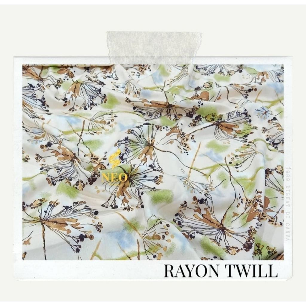 Jual KAIN RAYON TWILL MOTIF 58" D#3006 (Harga Per 0,5 Meter) | Shopee ...