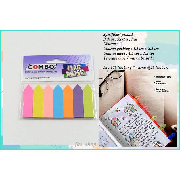 Jual Sticky Notes 7 Warna Sticky Notes Penanda Buku Sticky Note Label ...