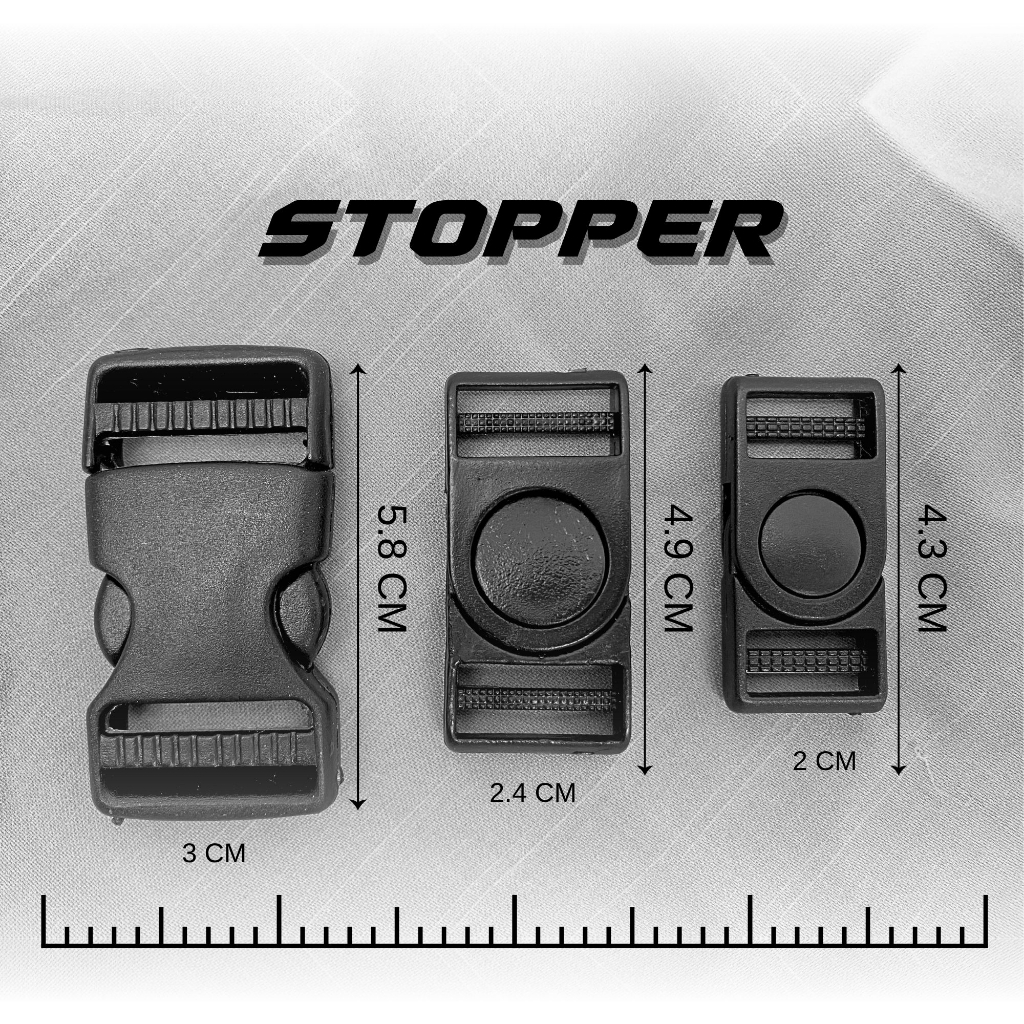 Jual stoper stopper tali id card lanyard cantelan ukuran 1,5cm dan 2cm ...