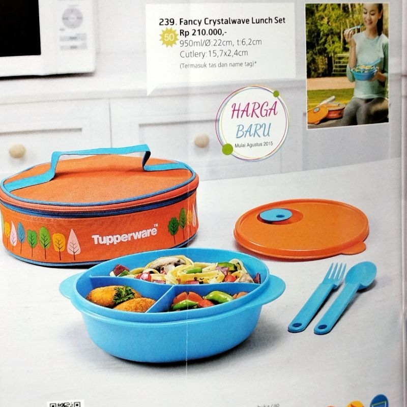 Jual Tempat bekal Fancy Crystalwave lunch set TUPPERWARE | Shopee Indonesia
