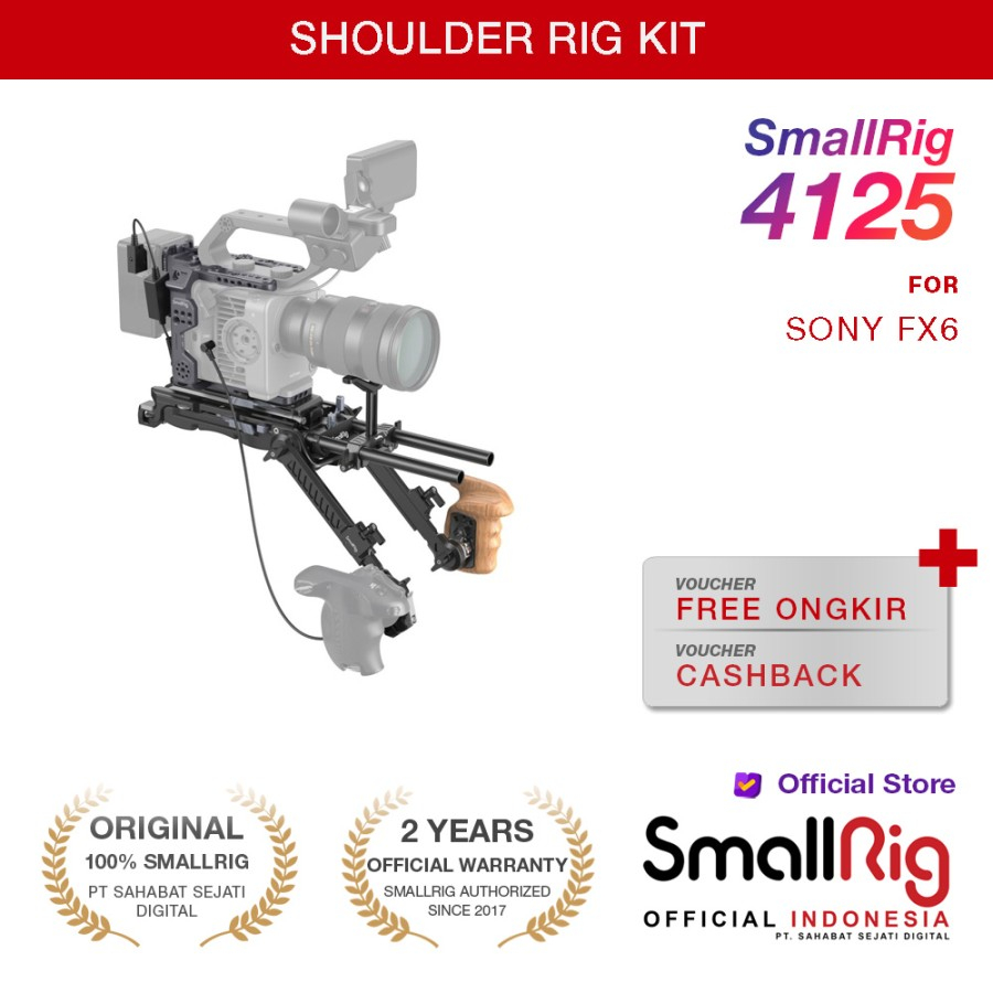 Jual SmallRig Shoulder Rig Quick-Release Baseplate Kit Sony FX6 4125 ...