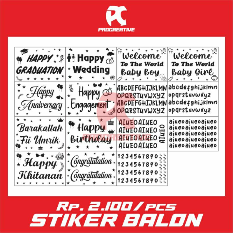Jual Stiker balon | Stiker Transparan | Stiker PVC (PROCREATIVE ...