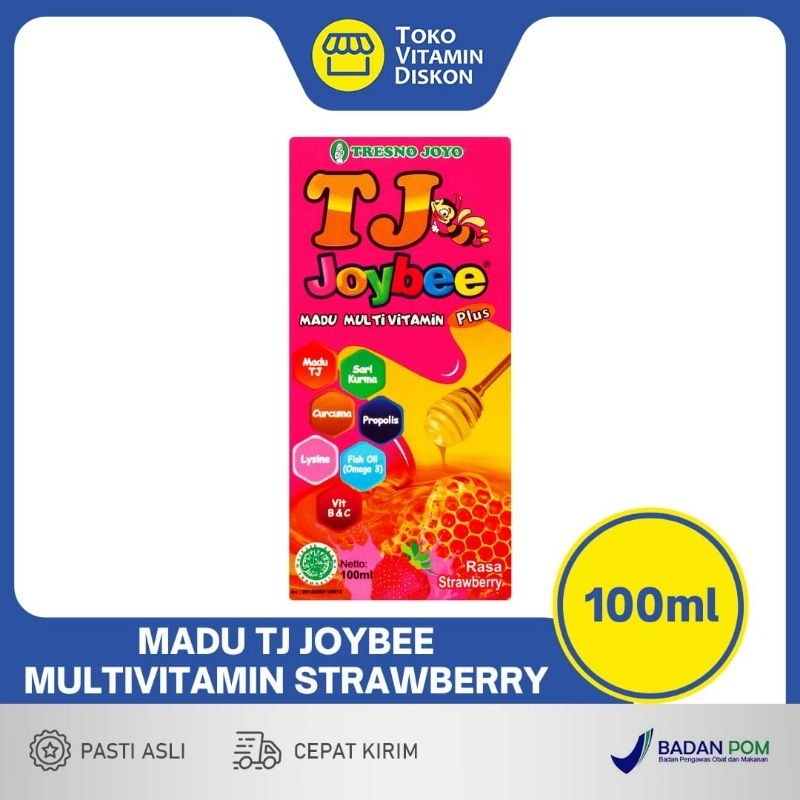 Jual MADU TJ JOYBEE MADU MULTIVITAMIN RASA STRAWBERRY 100ML | Shopee ...