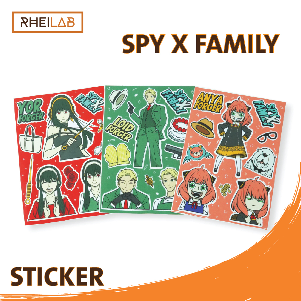 Jual Sticker Vinyl UV Print Anime/ karakter SPY X FAMILY Ukuran A5 ...