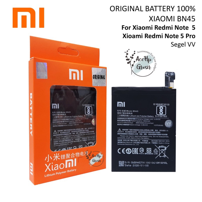 Jual Baterai Batre Redmi Note 5 Note 5 pro Note 5 Plus BN45 BN 45 ...