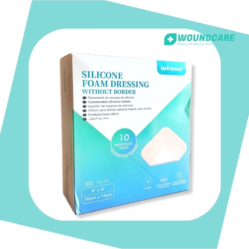 Jual Winner Silicone Foam Dressing 10 x 10 Cm Without Border / Pcs ...