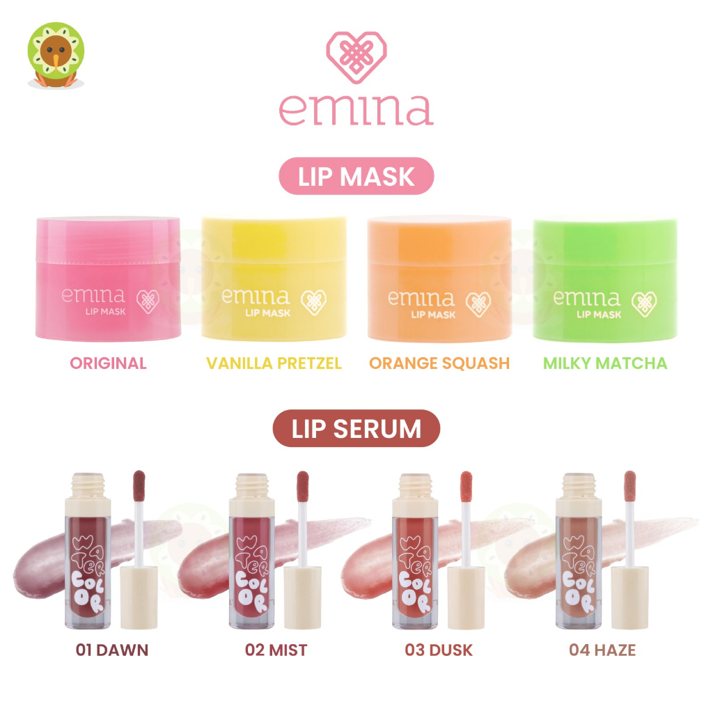 Jual EMINA LIP MASK SLEEPING MASK - EMINA WATERCOLOR LIP SERUM ...