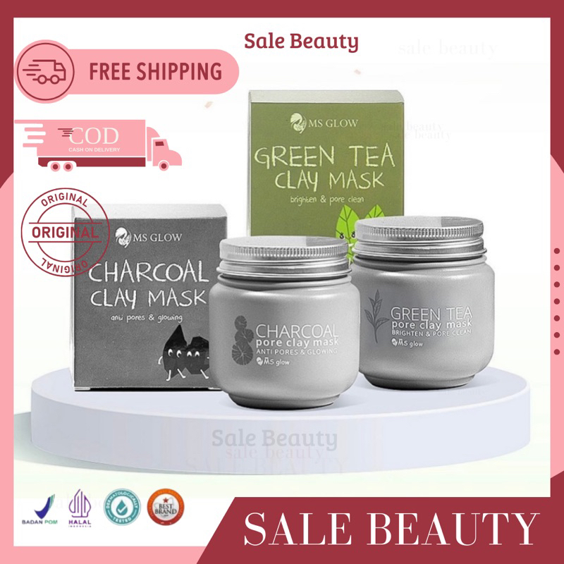 Jual ( 100% ORIGINAL ) SALE BEAUTY - CLAY MASK MS GLOW / MASKER MS GLOW ...