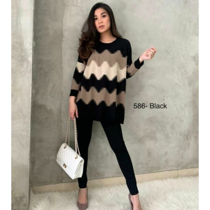 Jual Elzaco COD Meghan Knit Rajut Oversize - Baju Atasan Wanita Bahan ...