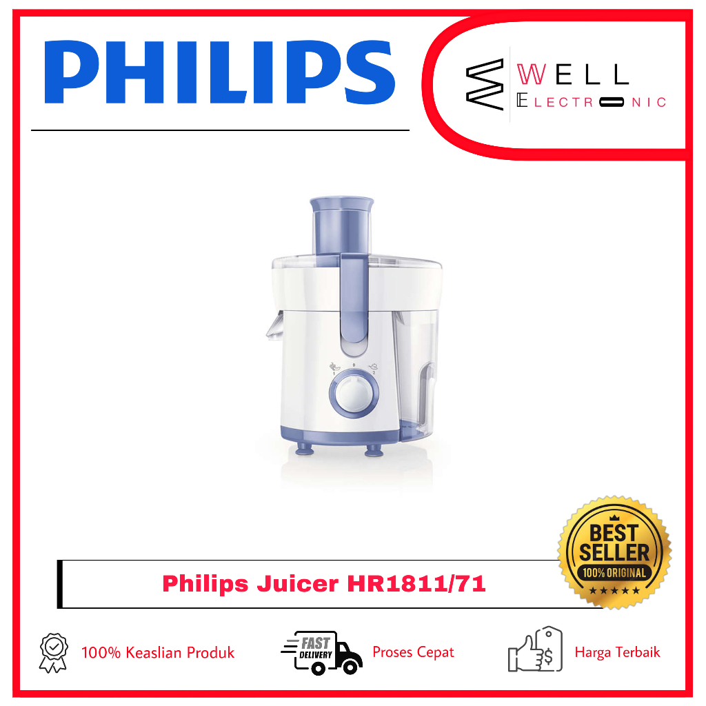 Jual PHILIPS HR1811/71 Daily Collection Juicer Extractor HR 1811 ...