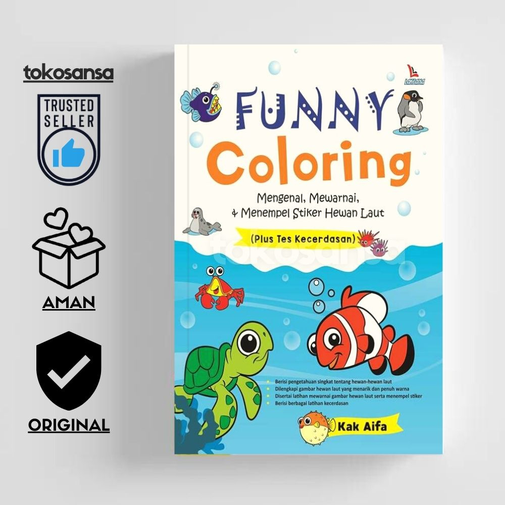 Jual Buku Funny Coloring Mengenal Mewarnai & Menempel Stiker - Buku ...