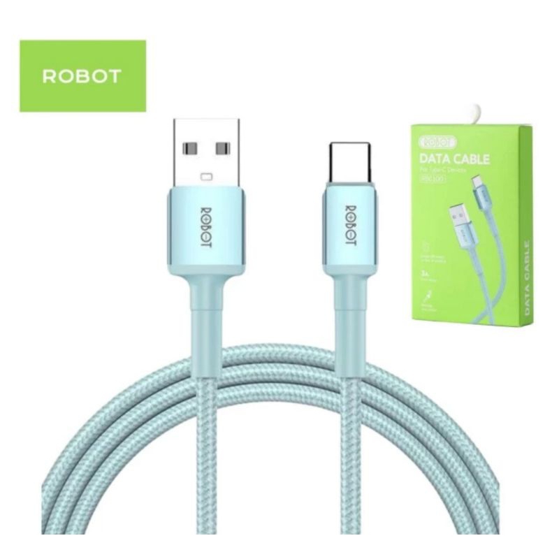 Jual Kabel Data USB Type C ROBOT RSC100 Fast Charging 3A Kabel Charger ...