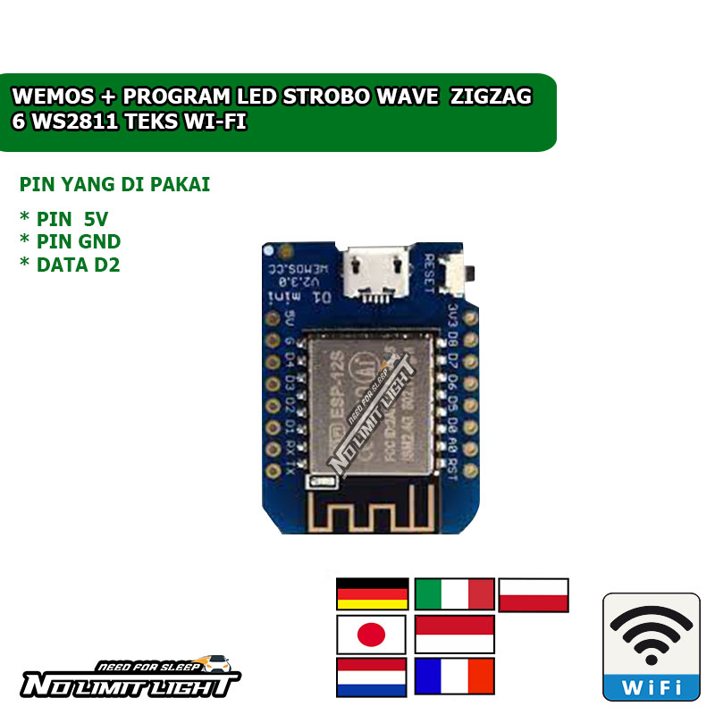 Jual Chip Wemos Program Modul LED Strobo Wave Kaca Mobil Teks WI-FI 6 ... Jual Chip Wemos Program Modul LED Strobo Wave Kaca Mobil Teks WI-FI 6 ...