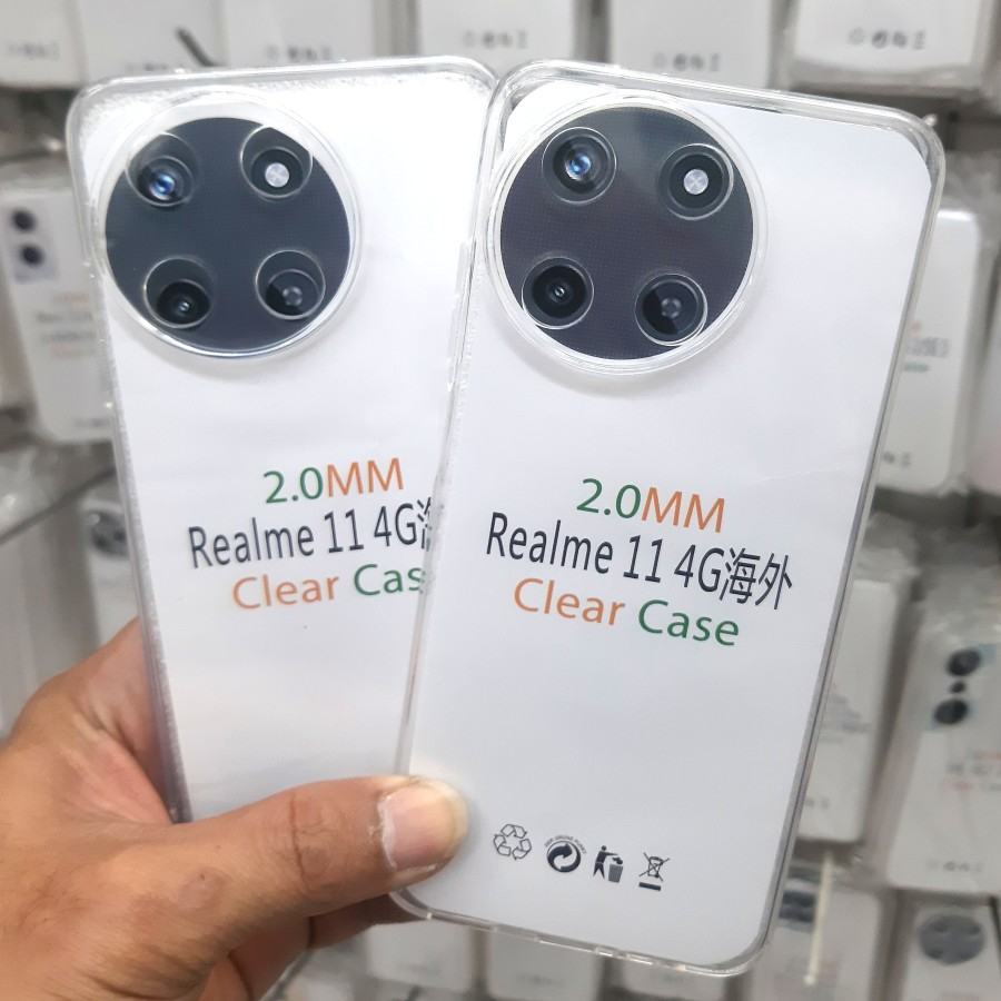 Jual Softcase Silicone Clear HD Realme 11 4G Anticrack Case Fuze 2.0MM ...