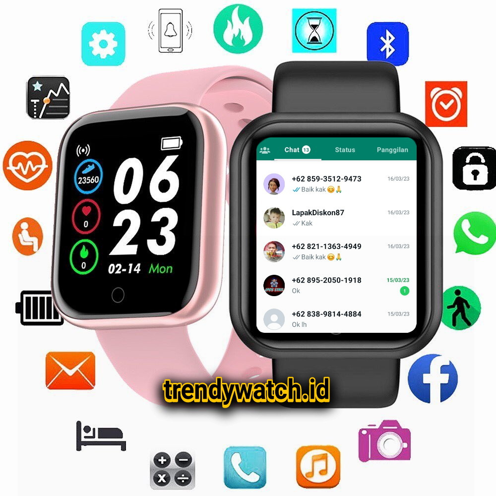 Jual Jam Pintar Smartwatch Hp Android Bluetooth Monitoring Tidur Remote ...