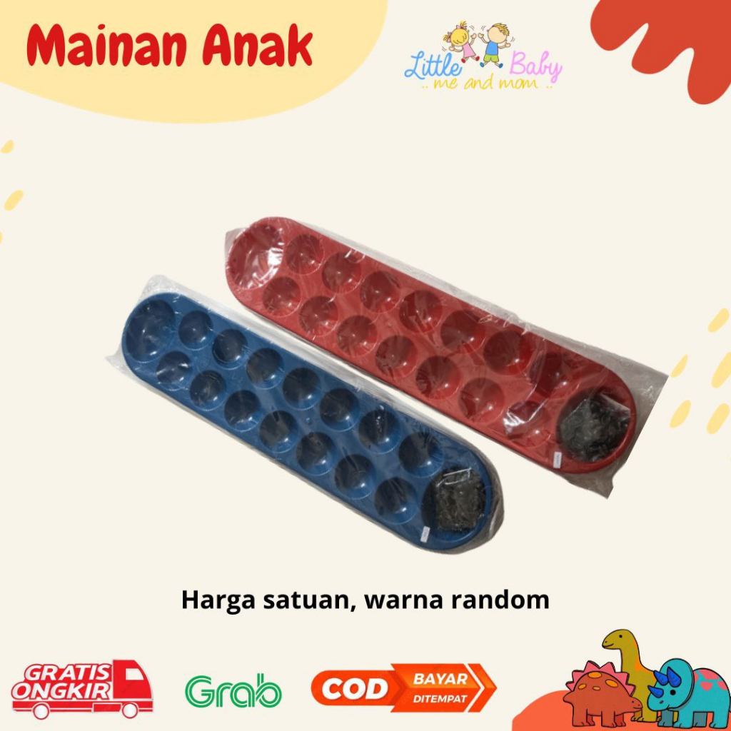 Jual Congklak Besar + Kerang Plastik Mainan Tradisional Dakon + Kerang ...