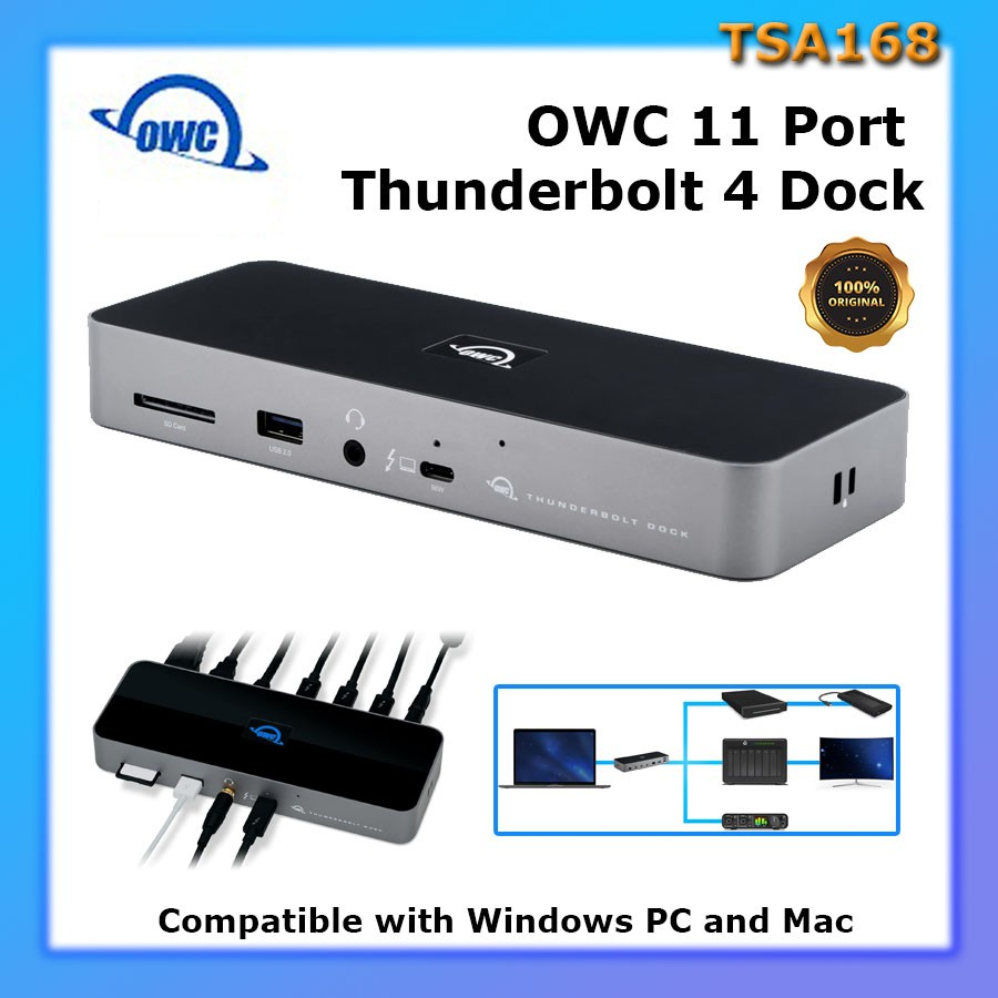 Jual OWC Thunderbolt 4 Dock 11 Port Hub USB C 8K 5K 96W Mac PC MacBook ...