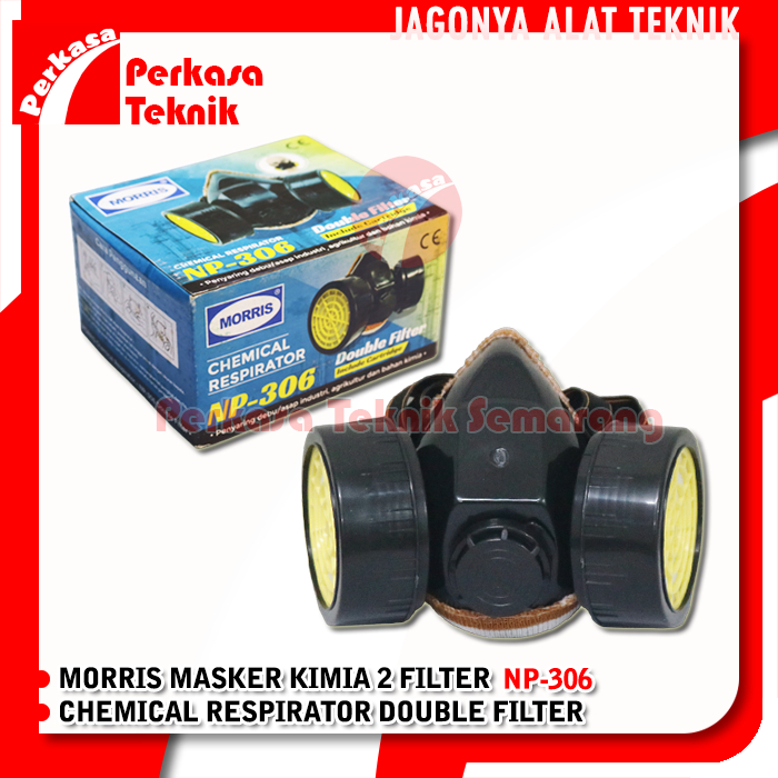 Jual Masker Kimia 2 Filter MORRIS NP-306 Chemical Respirator Double ...