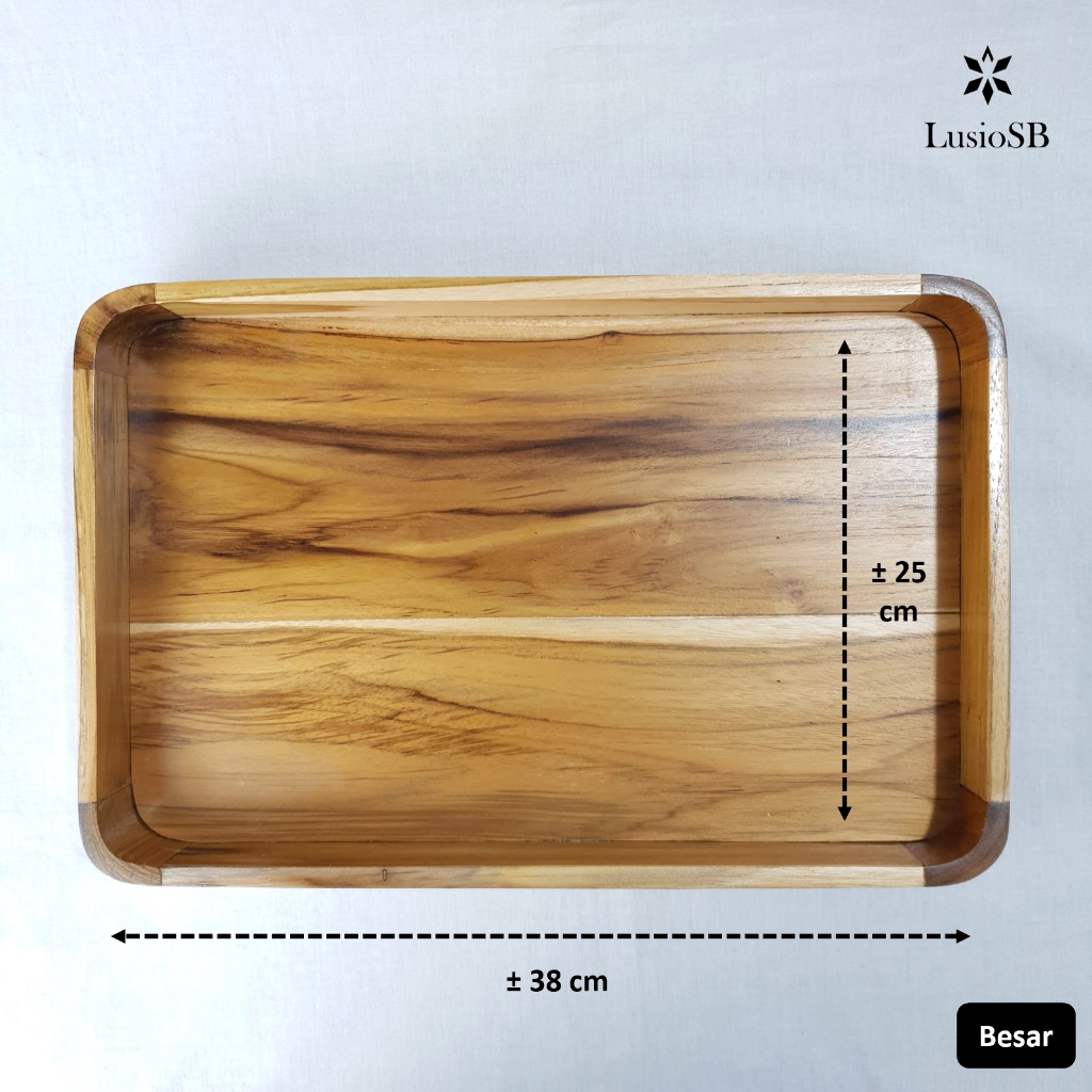 Jual LusioSB Nampan Kayu Jati Wooden Tray Teak Wood | Shopee Indonesia