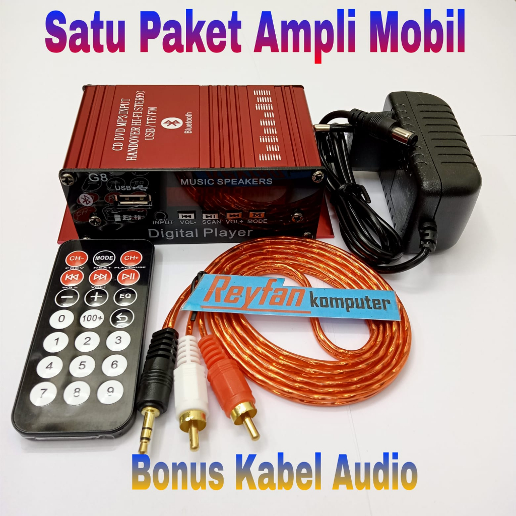 Jual Satu Paket Ampli Power Amplifier Penguat Daya Audio Stereo HiFi 12 ...