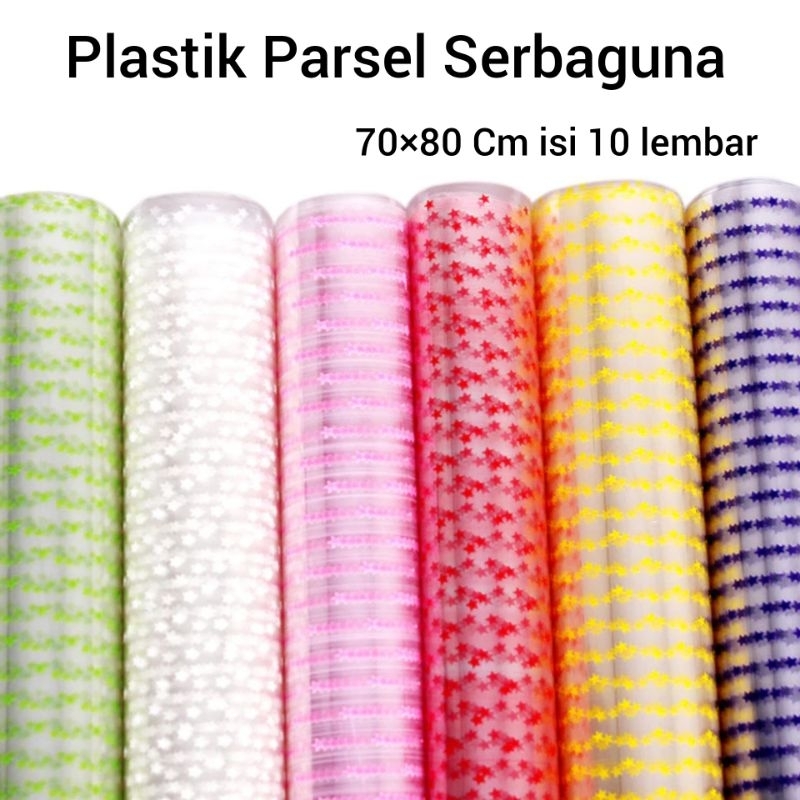 Jual [10 Lembar] Plastik Parcel Lembaran Serbaguna Untuk bungkus Kado ...