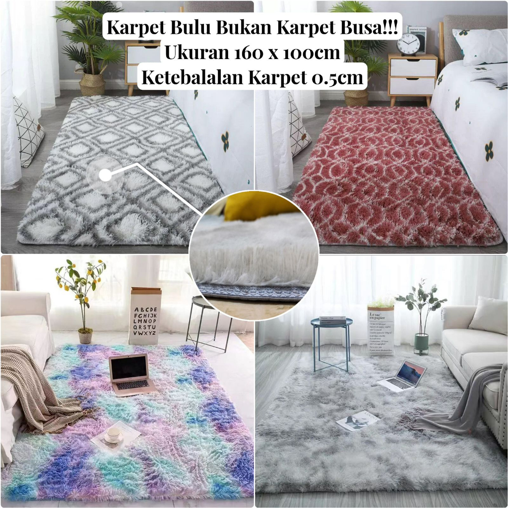 Jual Utama Jakarta Baru - Karpet Bulu Motif & Ombre Uk 160 x 100cm ...