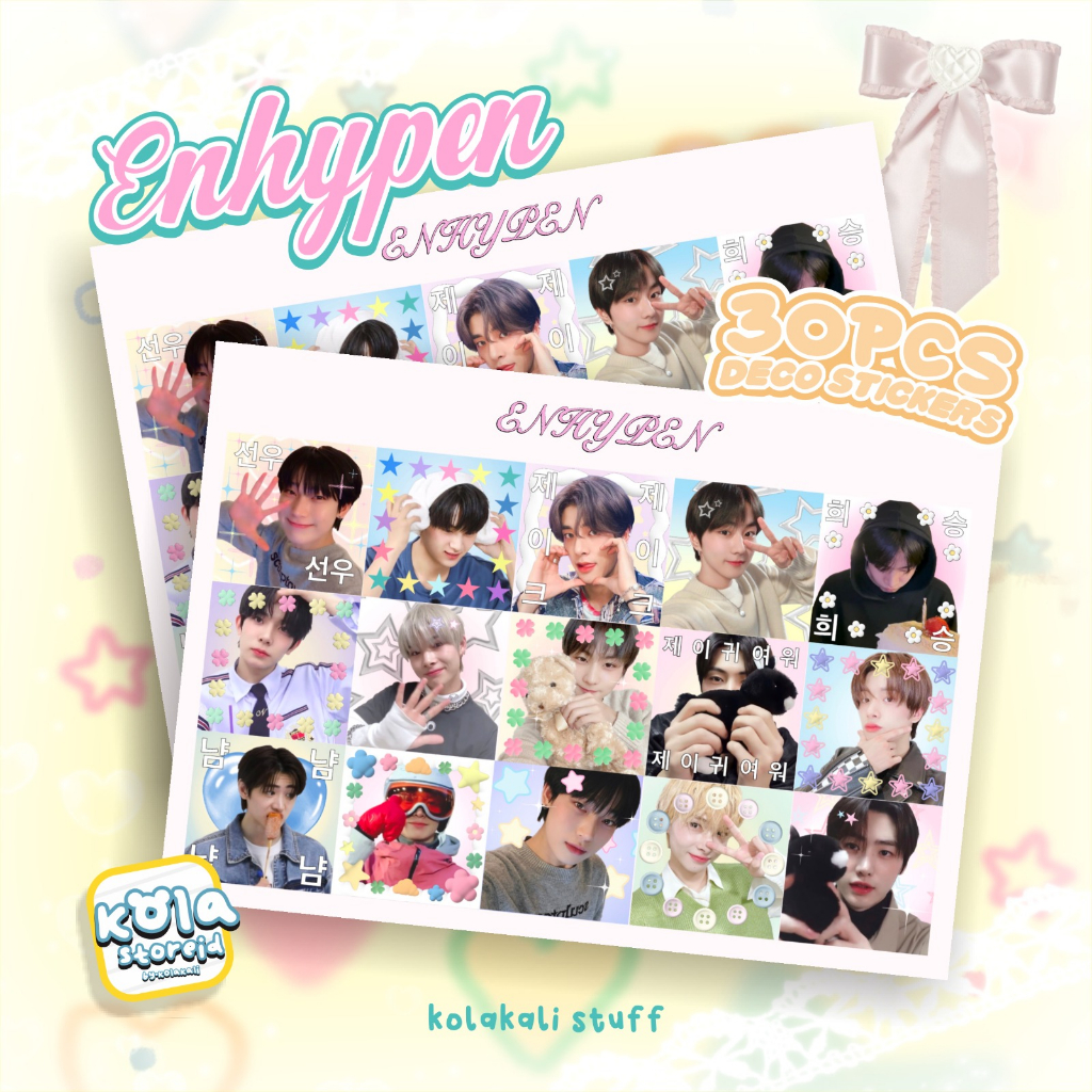 Jual 30PCS ENHYPHEN CUTE ALL MEMBER STICKER DECO • STIKER FREEBIES ...