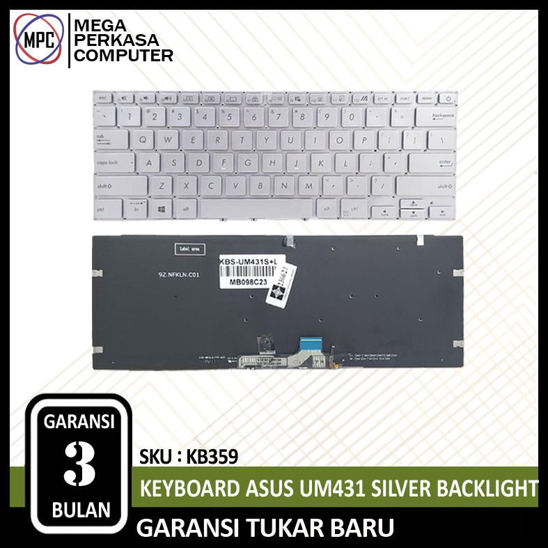 Jual Keyboard Laptop Asus ZenBook 14 UM431 UM431D UM431DA BX431FL ...