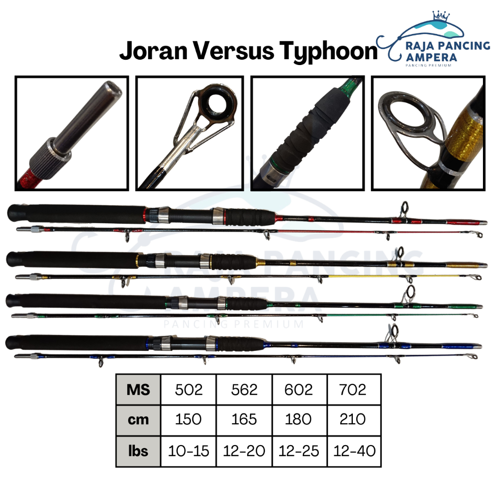 Jual Joran Spinning Go-Strike Versus Typhoon Fiber Solid Sok Drat ...