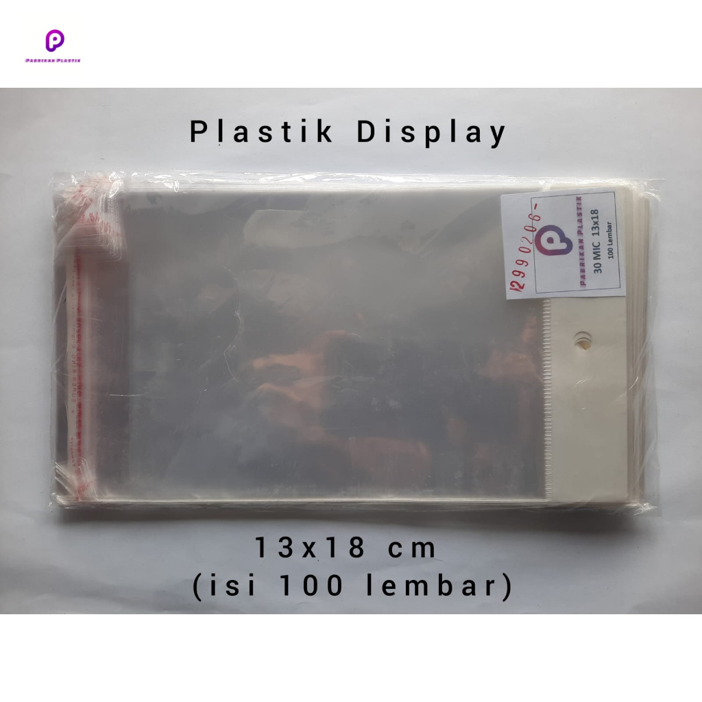Jual Plastik Display / Plastik Perlize / Plastik Opp Gantung isi 100 ...