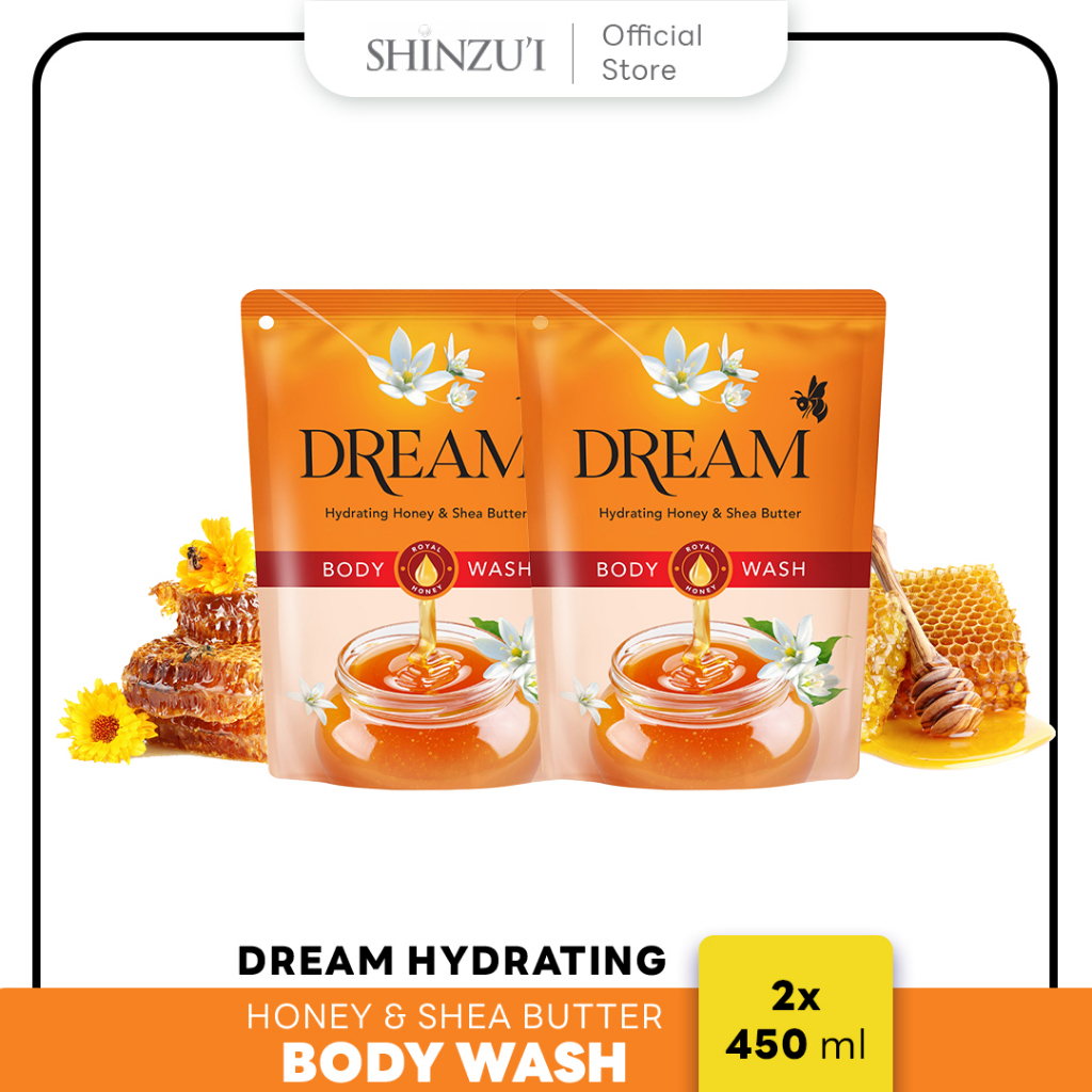 Jual Dream Heritage Body Wash Honey & Shea Butter Refill 450ml isi 2pcs | Shopee Indonesia