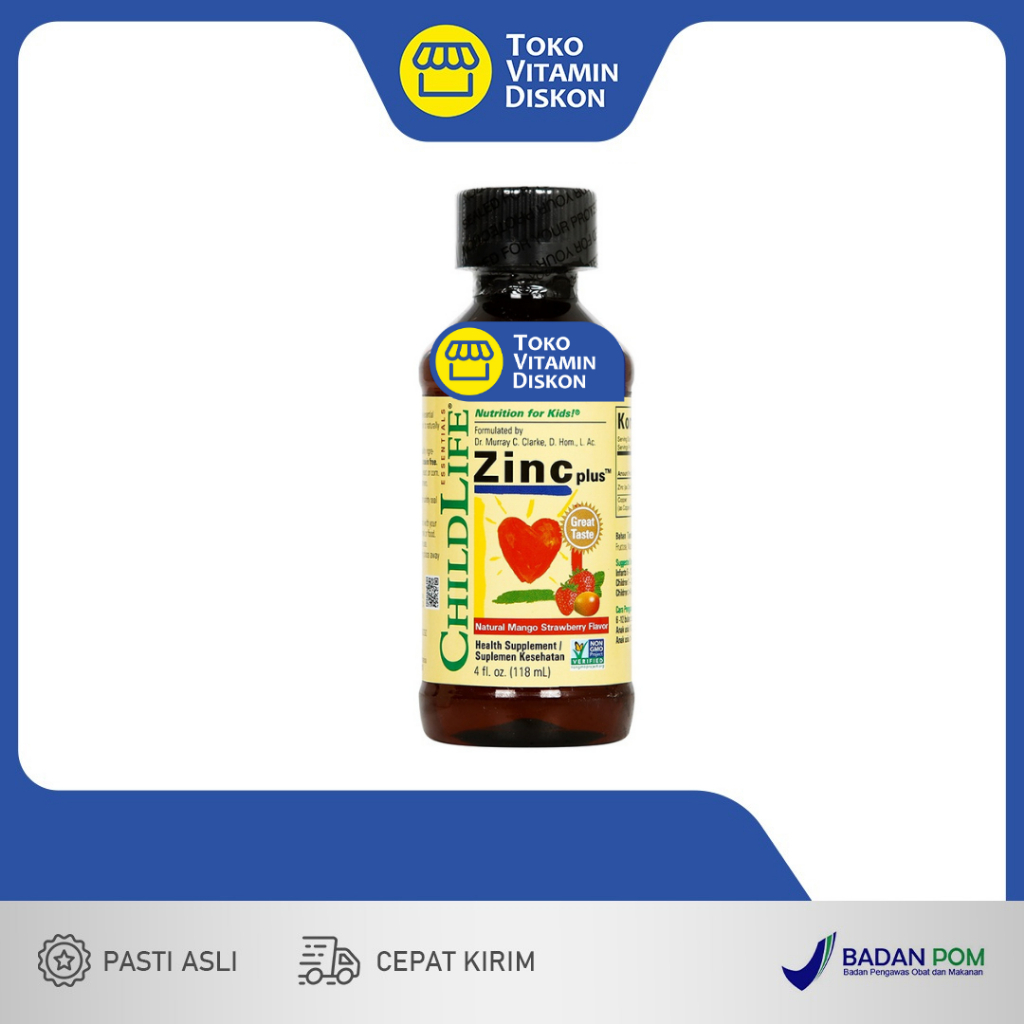 Jual CHILD LIFE ZINC PLUS NATURAL MANGO STRWABERRY FLAVOUR 118 ML ...