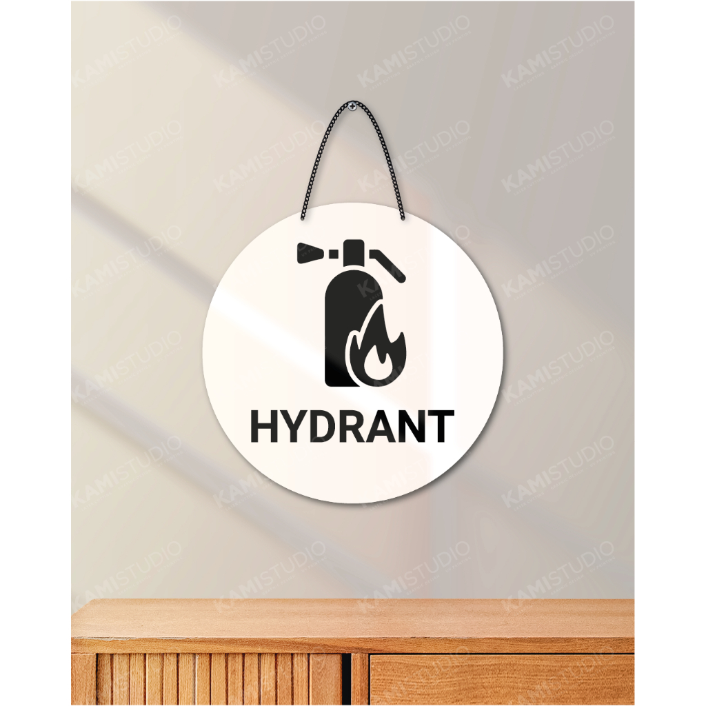 Jual TULISAN HYDRANT 20X20 CM GANTUNG/ SIGN GANTUNG HYDRANT / TEMPELAN ...