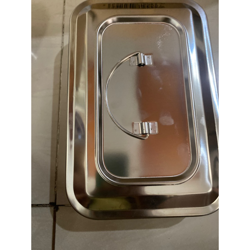 Jual Dental tray dengan tutup stainless steel storage box kotak besar ...